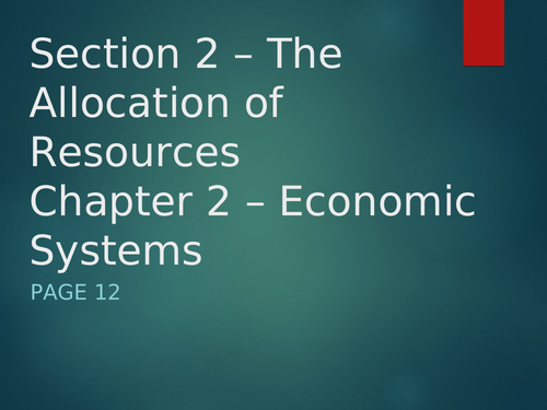 CIE Economics Section 1, 2, 3, 4, 5, 6, 7 and 8 PowerPoint and Lesson ...