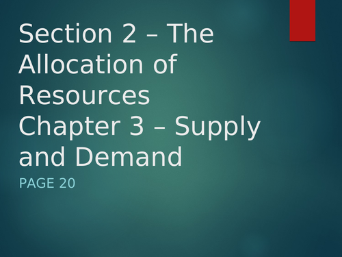 CIE Economics Section 1, 2, 3, 4, 5, 6, 7 and 8 PowerPoint and Lesson ...