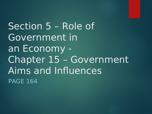 CIE Economics Section 1, 2, 3, 4, 5, 6, 7 and 8 PowerPoint and Lesson ...
