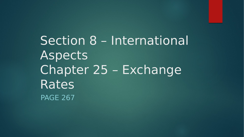 CIE Economics Section 1, 2, 3, 4, 5, 6, 7 and 8 PowerPoint and Lesson ...