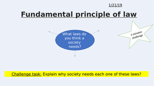 Fundamental principles of law | Teaching Resources