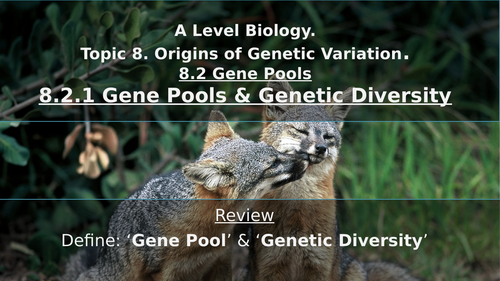 Gene Pools, Genetic Diversity, Allele Frequency & Hardy-Weinburg ...