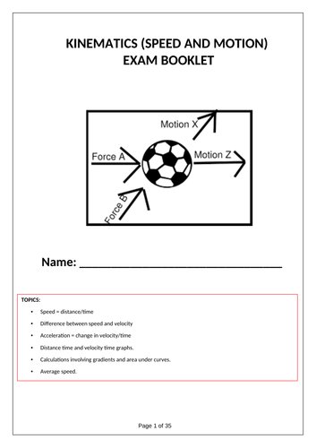 GCSE PHYSICS - SPEED, ACCELERATION, KINEMATICS, MOTION FULL UNIT OF ...