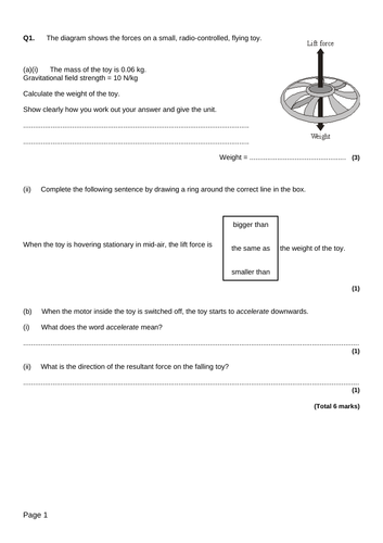 GCSE PHYSICS - FORCES, MOTION AND MOMENTUM FULL UNIT OF WORK | Teaching ...