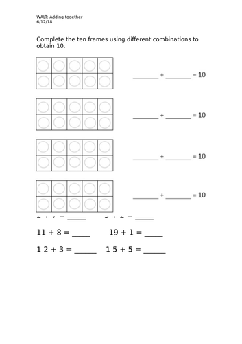 Adding together | Teaching Resources