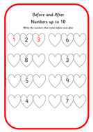 Valentines Day Before & Afters Numbers | Teaching Resources