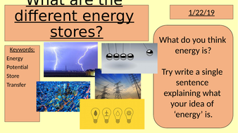 What are the different energy stores? | Teaching Resources