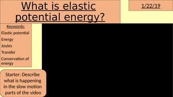 What is elastic potential energy? | Teaching Resources