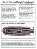 How were slaves treated during the Middle Passage? | Teaching Resources