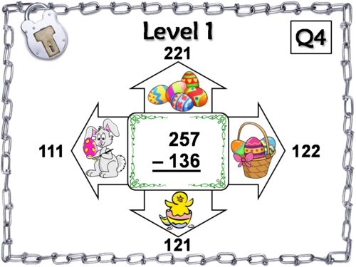 Triple Digit Addition and Subtraction Game: Math Escape Room Easter ...
