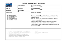 Medieval Castle Introduction Lesson | Teaching Resources
