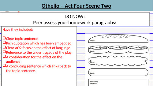 Othello Act Four | Teaching Resources