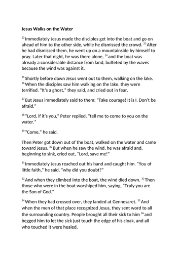 Religious Experiences-Christianity&Jesus | Teaching Resources