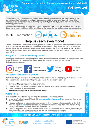 Consent online - Pack for parents and carers | Teaching Resources