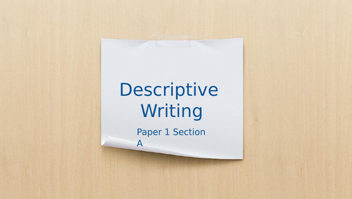 AQA English Language Descriptive writing lesson | Teaching Resources