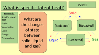 What is specific latent heat? | Teaching Resources