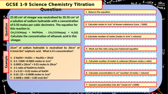 FREE KS4 GCSE Chemistry (Science) Titration Calculation Questions ...