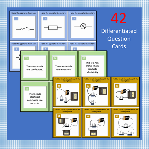 Current Electricity -42 Question Card Sort Team Game KS3 | Teaching ...