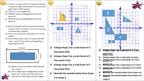 Enlargement Worksheet - lesson 2 | Teaching Resources