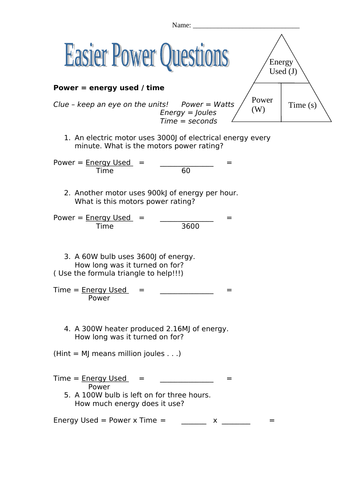 Power | Teaching Resources