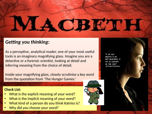 Presentation of Macbeth at the start of the play | Teaching Resources