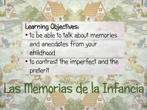 La Infancia - El imperfecto - Spanish Childhood - The imperfect tense ...