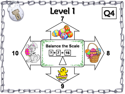Missing Addends Addition and Subtraction Activity: Easter Escape Room ...
