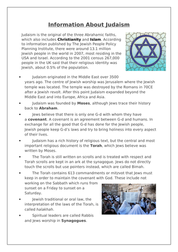 Judaism: The Basics | Teaching Resources