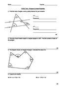 IGCSE Polygons & Angles Test | Teaching Resources