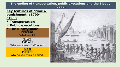 End of Bloody Code, Transportation and public executions | Teaching ...