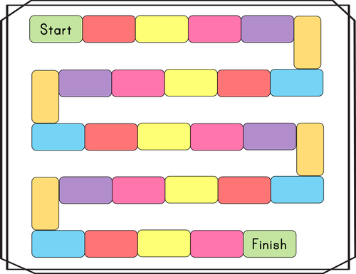 Blank coloured Board game | Teaching Resources