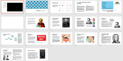 A Level Religion And Ethics Whole Unit On Conscience Learning Mat And