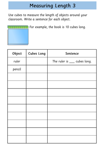 Length and Height - Year 1 - 28 Worksheets - White Rose Maths ...