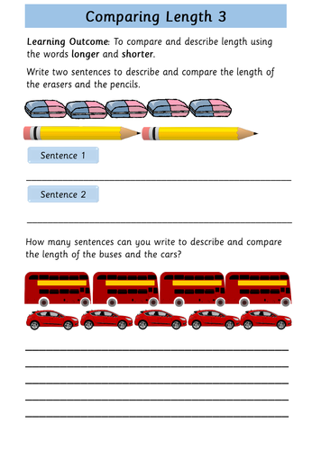 Length and Height - Year 1 - 28 Worksheets - White Rose Maths ...