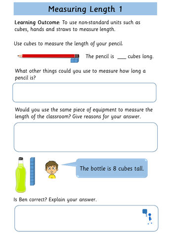 Length and Height - Year 1 - 28 Worksheets - White Rose Maths ...