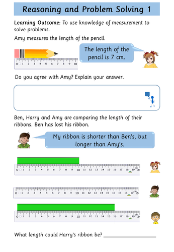 Length and Height - Year 1 - 28 Worksheets - White Rose Maths ...