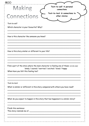 Making Connections - Differentiated Worksheets - Reading Comprehension ...