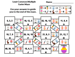 Least Common Multiple Activity: Easter Math Maze | Teaching Resources