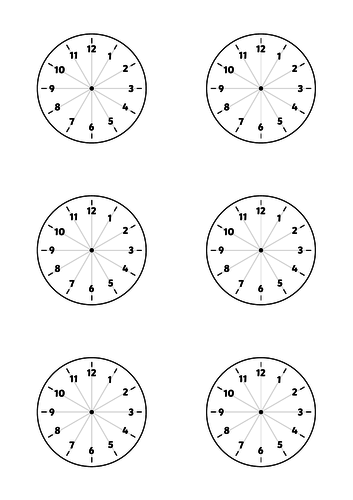 Blank Clock Face Worksheet Megapack | Teaching Resources
