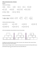 Adding and Subtracting Fractions complete worksheet set | Teaching ...