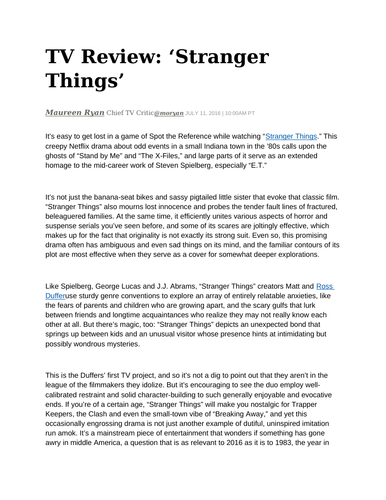 Stranger Things Language Investigation A Level | Teaching Resources