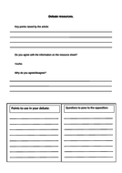 Debate template | Teaching Resources