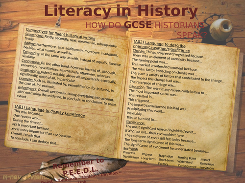 Literacy Mat for History | Teaching Resources