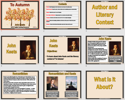 To Autumn by John Keats | Teaching Resources
