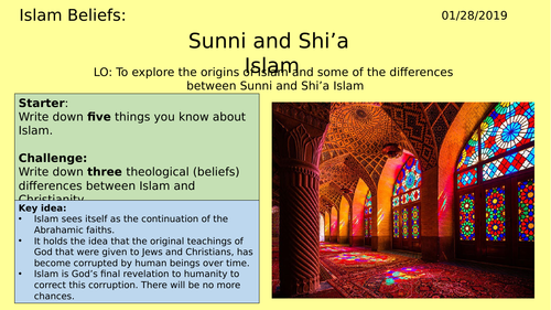 AQA GCSE RE RS - Islam Beliefs Whole unit (8 Lessons) | Teaching Resources