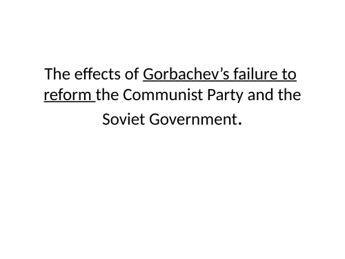 5.2. Gorbachev's Reforms | Teaching Resources
