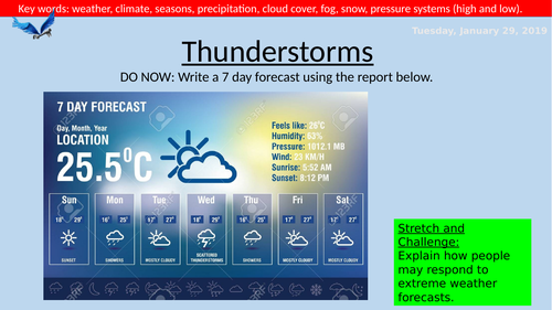 Whole lesson- Thunderstorms- Geography- Weather | Teaching Resources