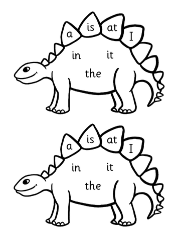 Dinosaur High Frequency Word Sheets | Teaching Resources