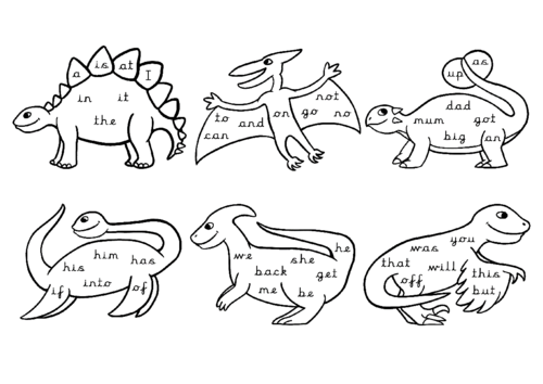 Dinosaur High Frequency Word Sheets | Teaching Resources