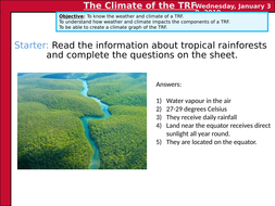 Tropical Rainforest- Climate and Climate Graphs- Geography | Teaching ...